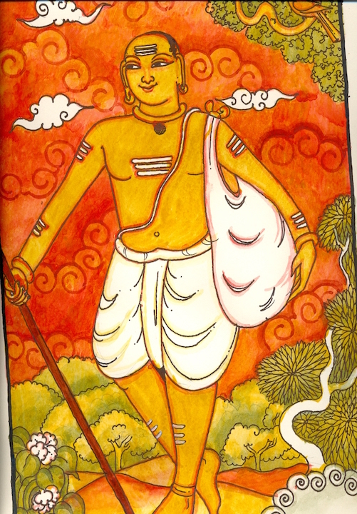 Kerala Mural Painting: Tale of Vararuchi and his Wife | Sahapedia