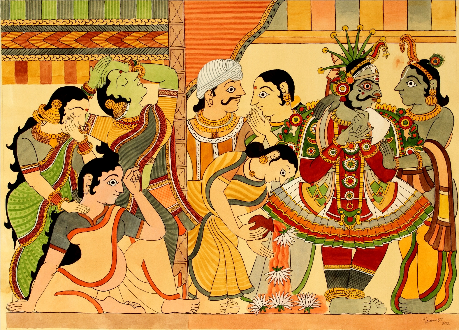 Mahabharata in Chitrakathi | Sahapedia