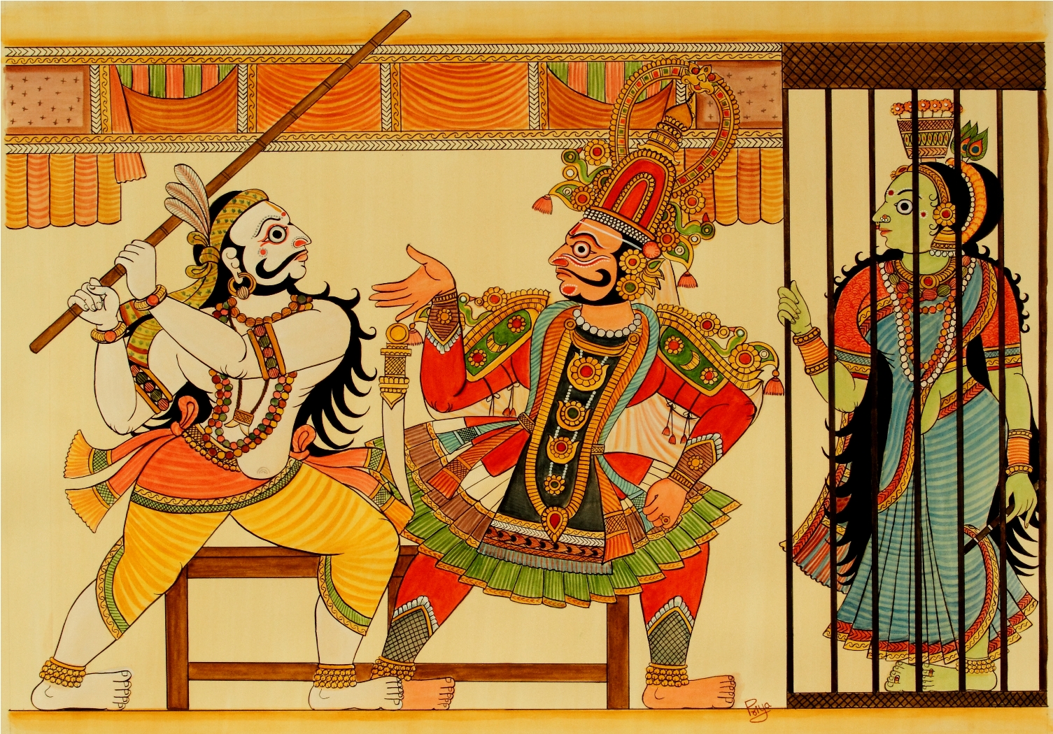 Mahabharata in Chitrakathi | Sahapedia