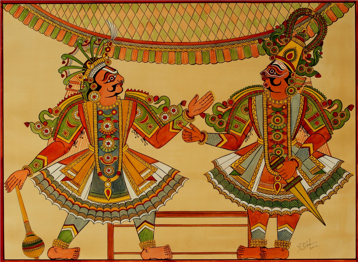 Mahabharata in Chitrakathi | Sahapedia