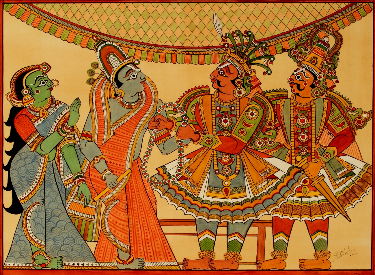 Mahabharata in Chitrakathi | Sahapedia