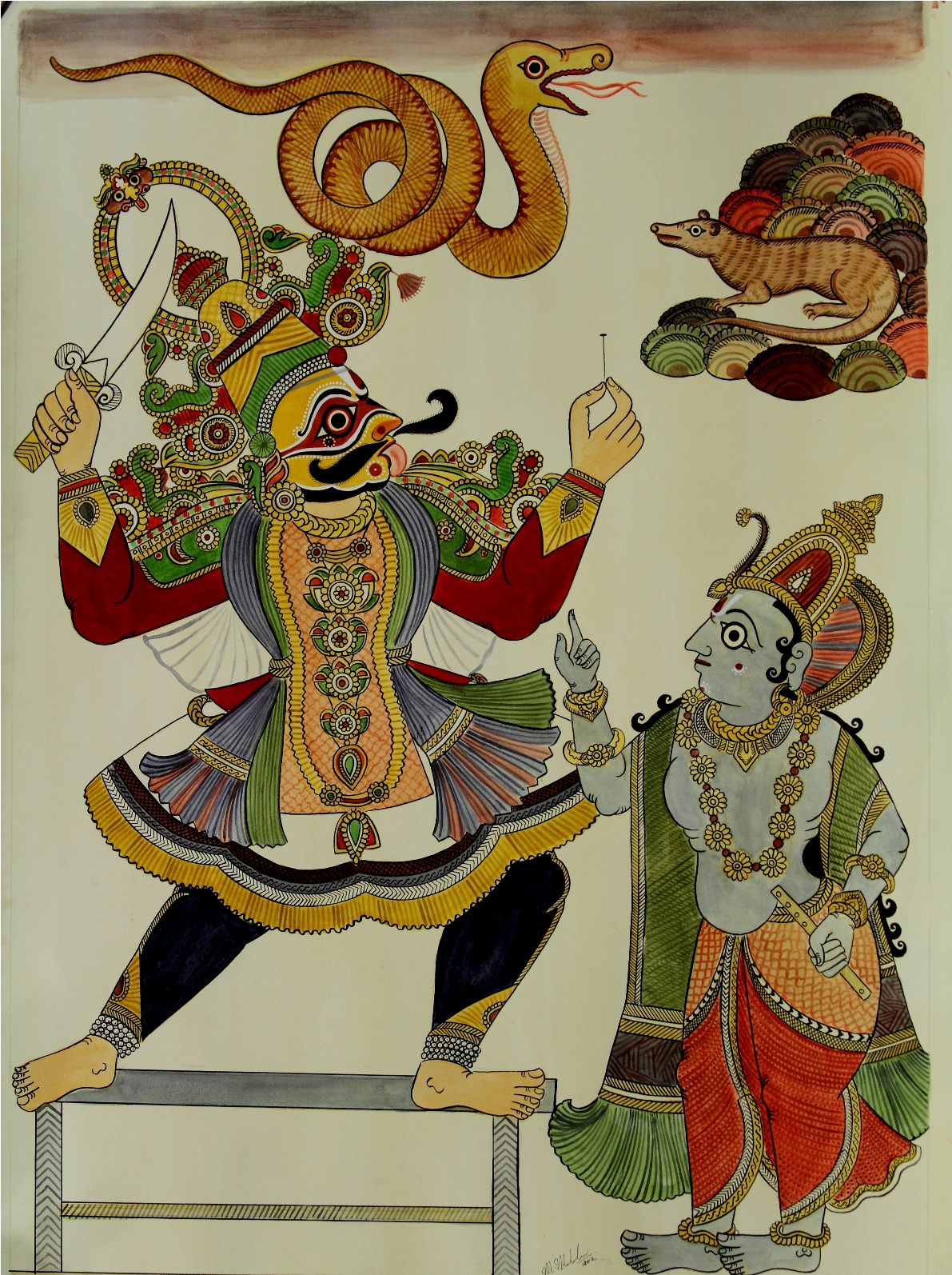 Mahabharata in Chitrakathi | Sahapedia