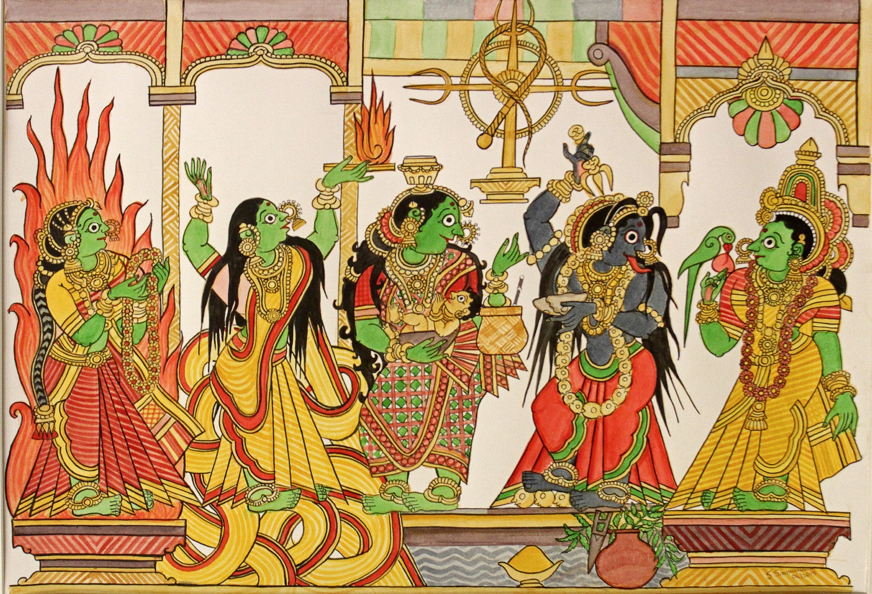 Mahabharata in Chitrakathi | Sahapedia