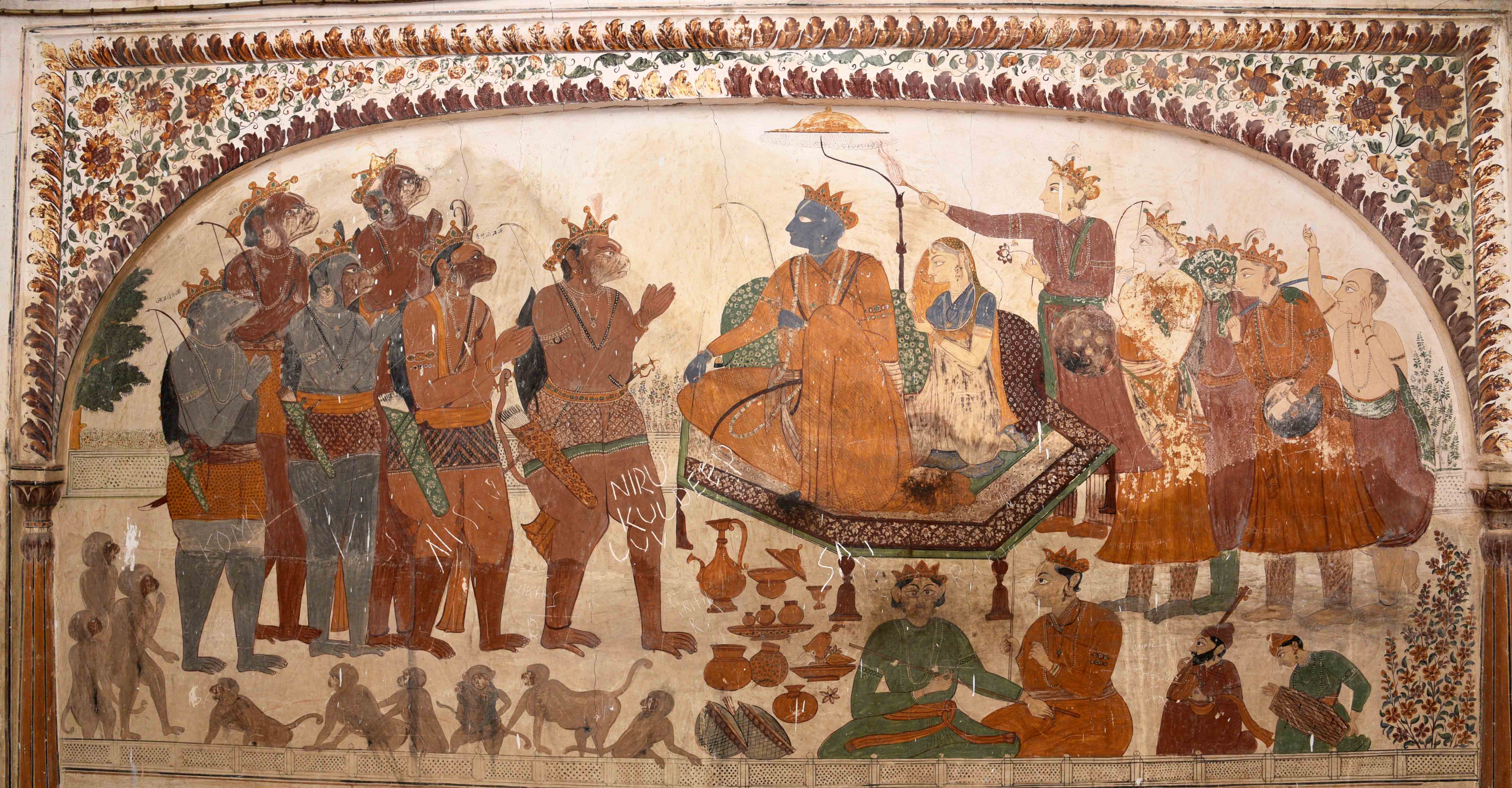 Mural Paintings from Jammu: Sui Simbli Temple | Sahapedia
