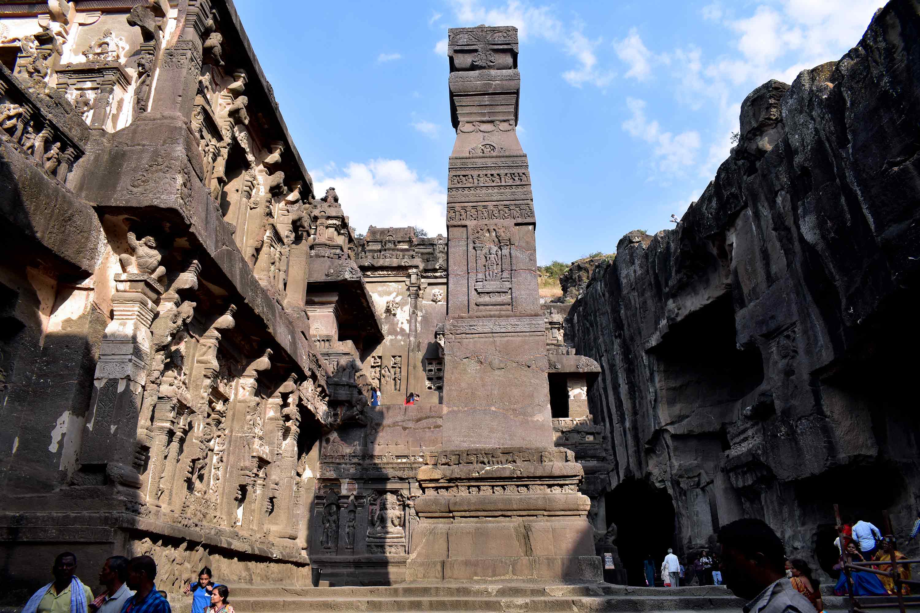 Kailash Temple, Ellora: Architectural Elements and Shiva Sculptures ...