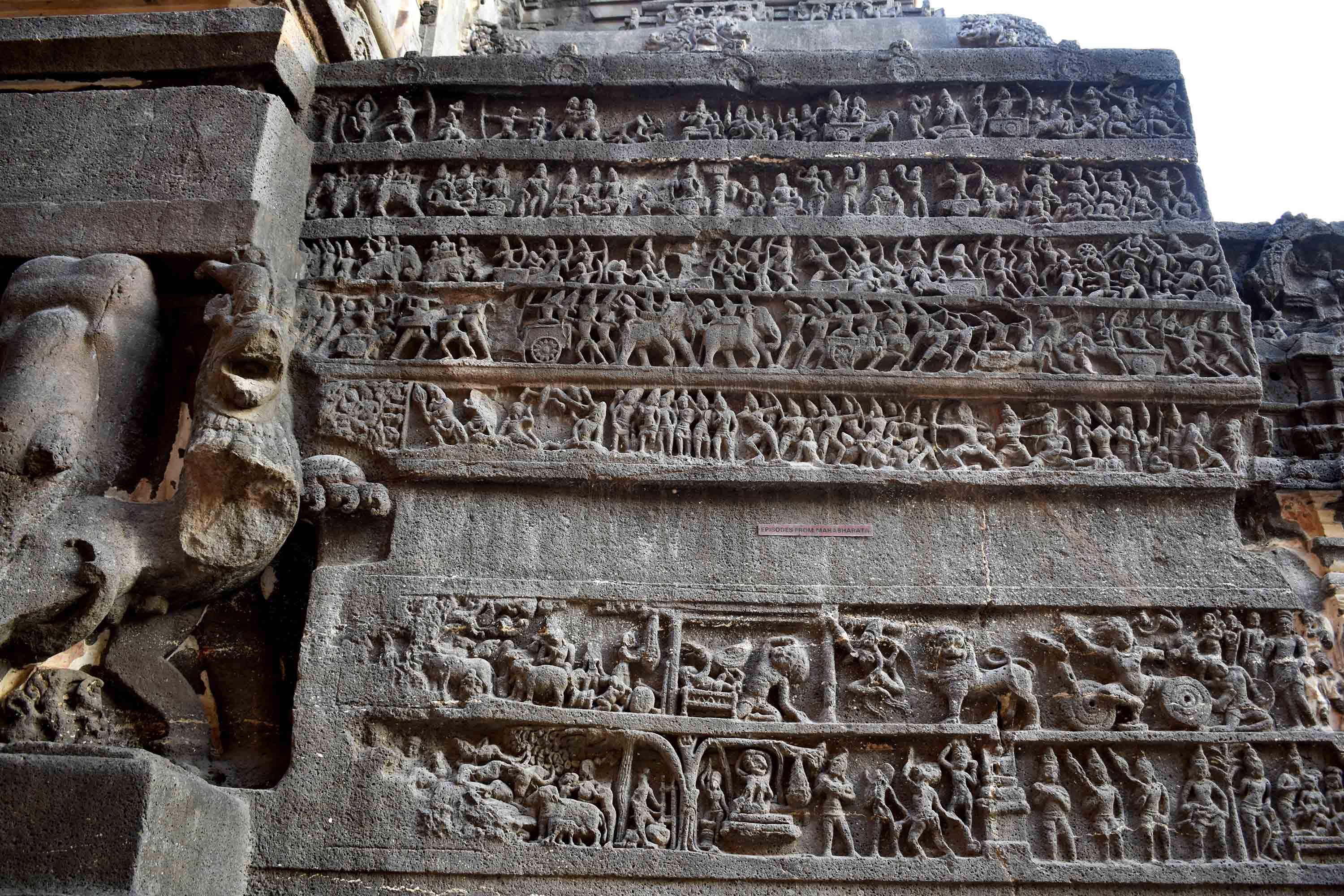 Kailash Temple, Ellora: Architectural Elements and Shiva Sculptures ...