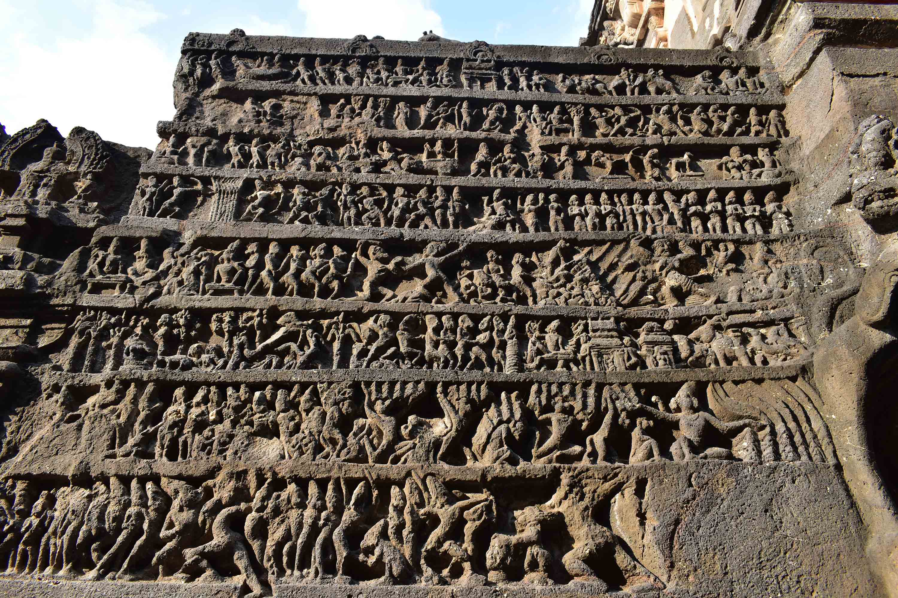 Kailash Temple, Ellora: Architectural Elements and Shiva Sculptures ...