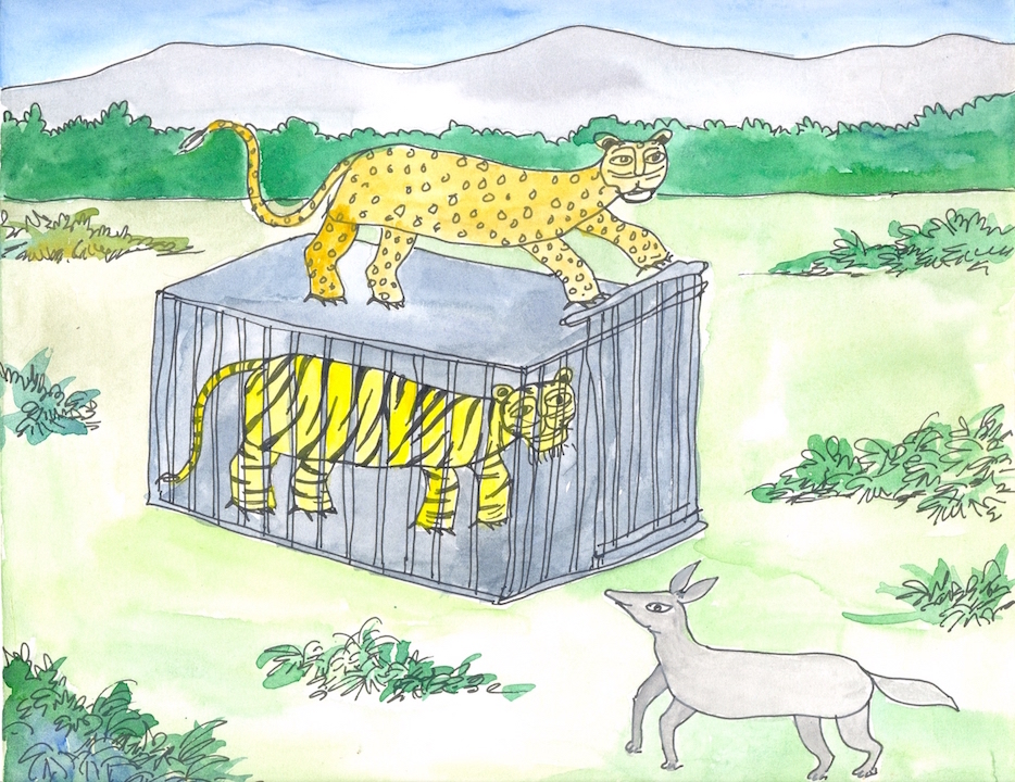 Bastar Painting: Tale of the Arrogant Tiger | Sahapedia