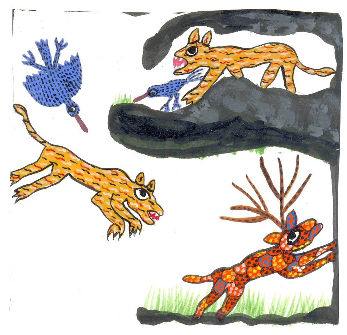 Gond: Tale of the Lion and the Crow | Sahapedia