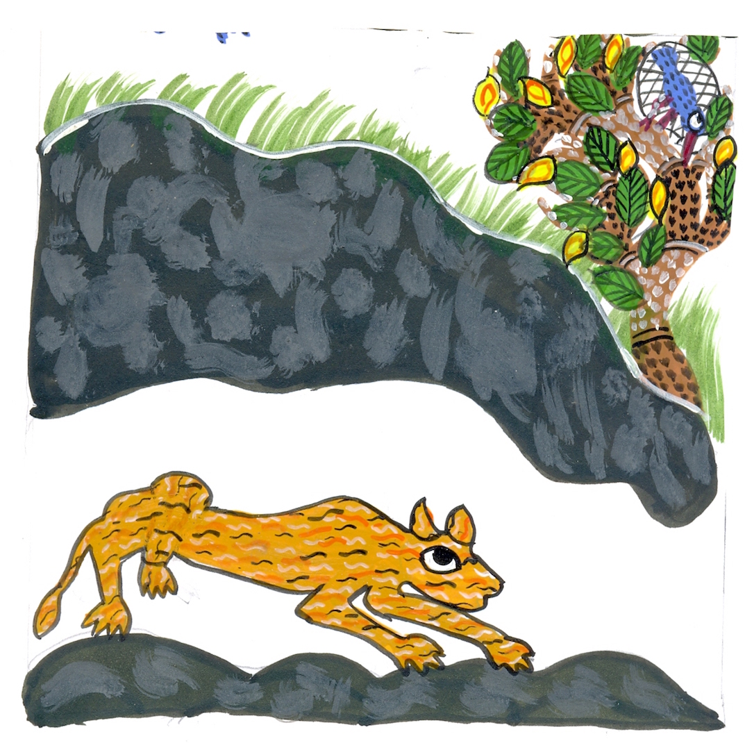 Gond: Tale of the Lion and the Crow | Sahapedia