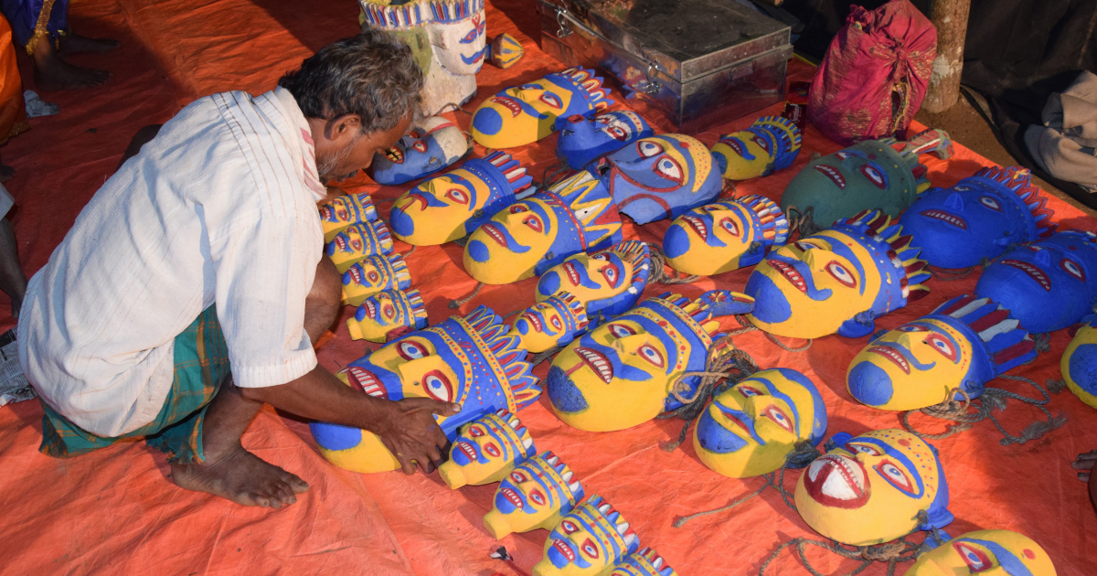 Masks and their Significance in the Bhari Gan Theatre of Assam | Sahapedia
