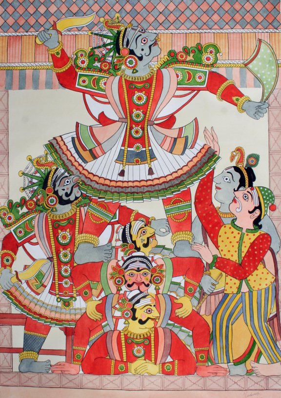 Mahabharata in Chitrakathi | Sahapedia