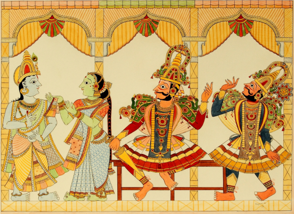 Mahabharata in Chitrakathi | Sahapedia