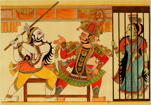 Mahabharata in Chitrakathi | Sahapedia